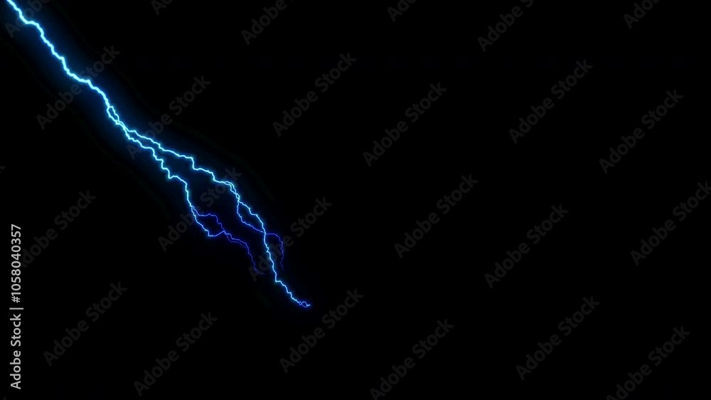 Real Lighting Strike Thunder Bolt Effects Animation On Alpha Channel ...
