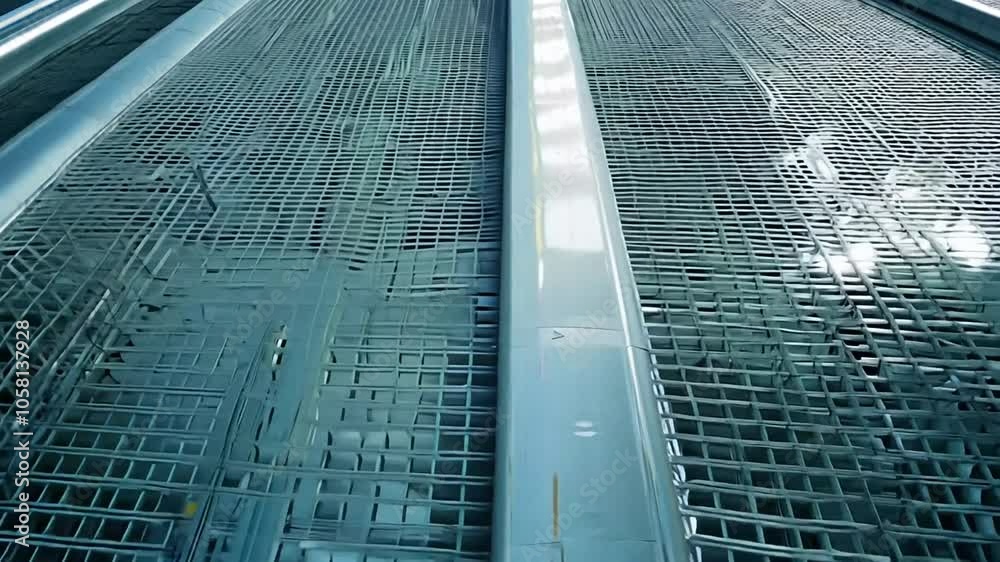 walking grating grid pattern uniform walkway security when small ...