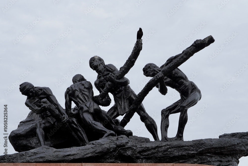 Chennai, India - September 07 2024: Triumph of Labour statue. Labour ...