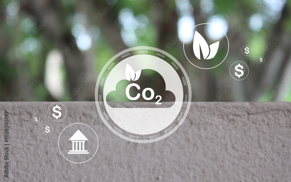 Green business concept in the future, environmental sustainability ...