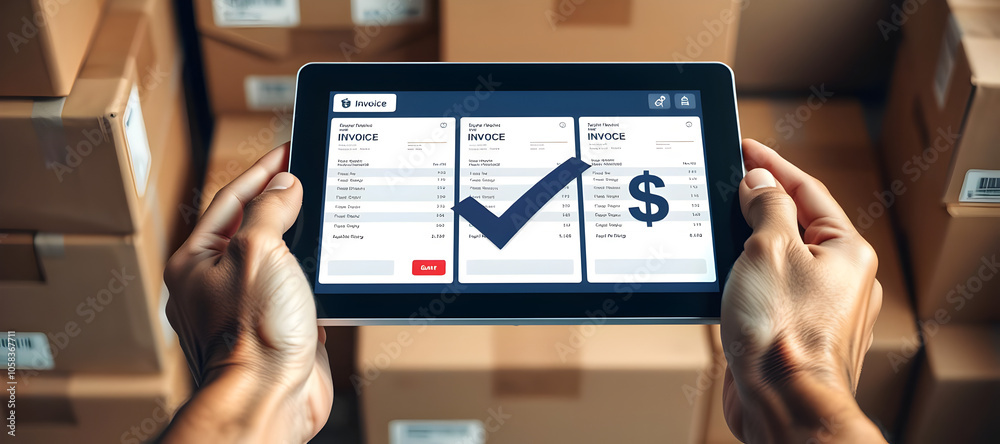 Financial and banking management with E invoice bill.digital online ...