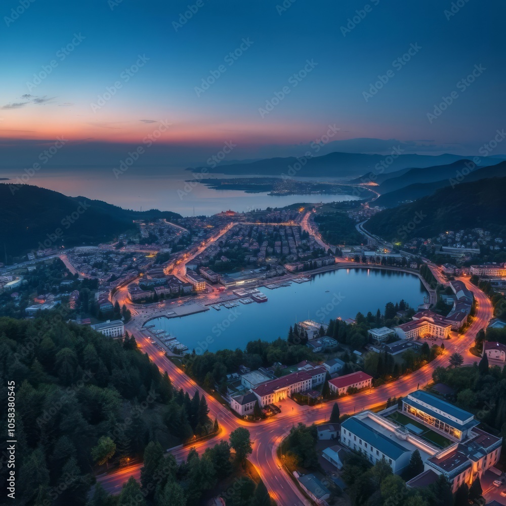 Aerial view of indianapolis indiana skyline above indiana world war ...