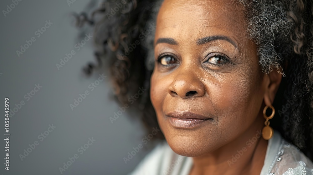 Foto de Close-Up of a Confident Mature Woman - an inspiring and ...