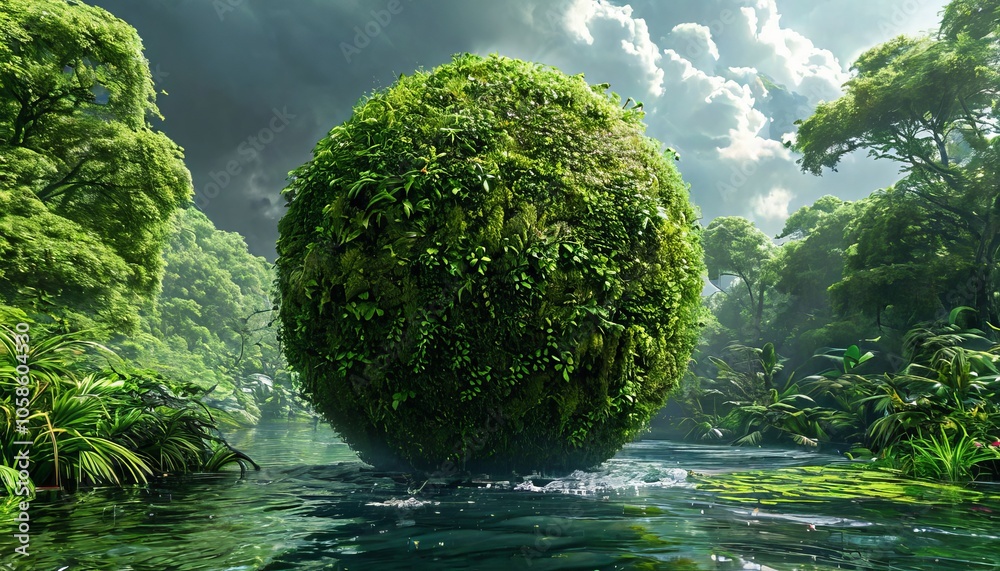 Green World Map animation- Earth day video tree or forest shape of ...