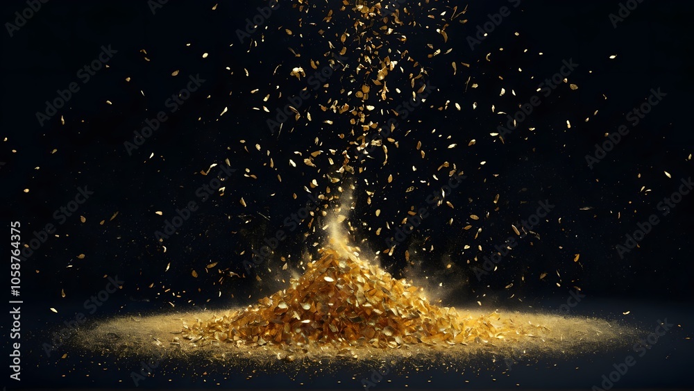 Dark gold background with particles, for a warm, cozy night scene. AI ...