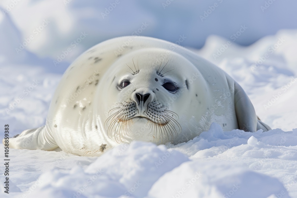 Harp seals are around 5 feet in length weigh 260 300 pounds and have a ...