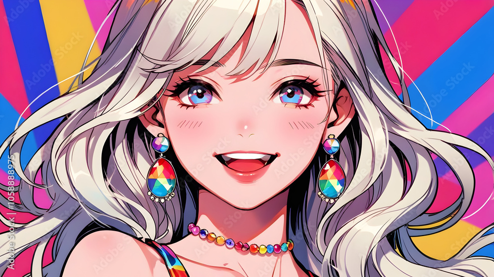 women smilling, smiling women , anime smiling illustrations, smiling ...
