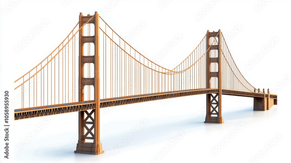 detailed model of suspension bridge showcasing its elegant design and ...