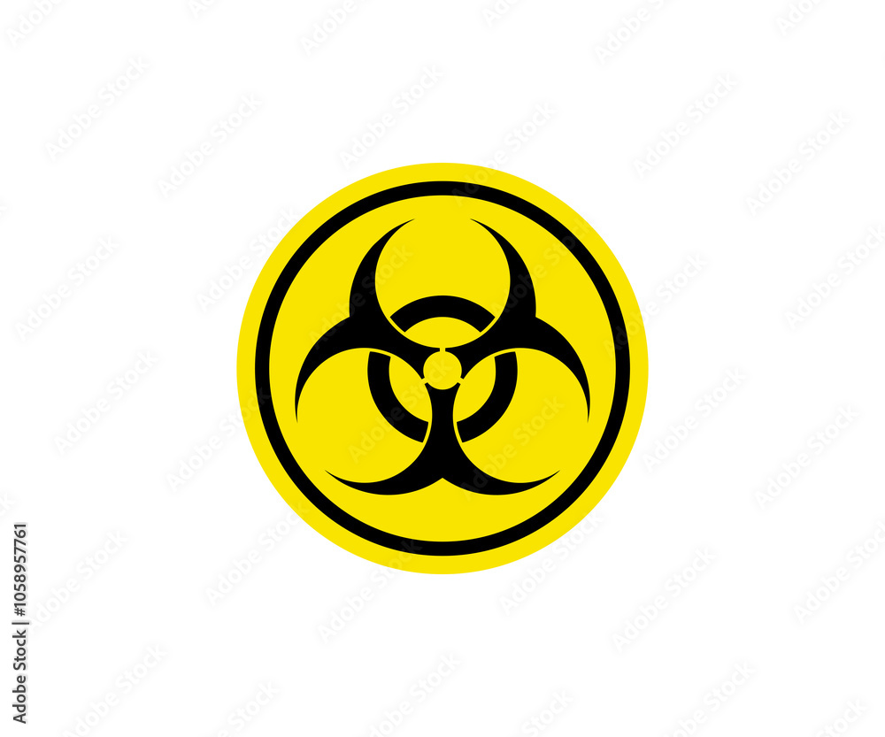 Biohazard warning sign icon. Biohazard sign, logo, badge, icon, sticker ...