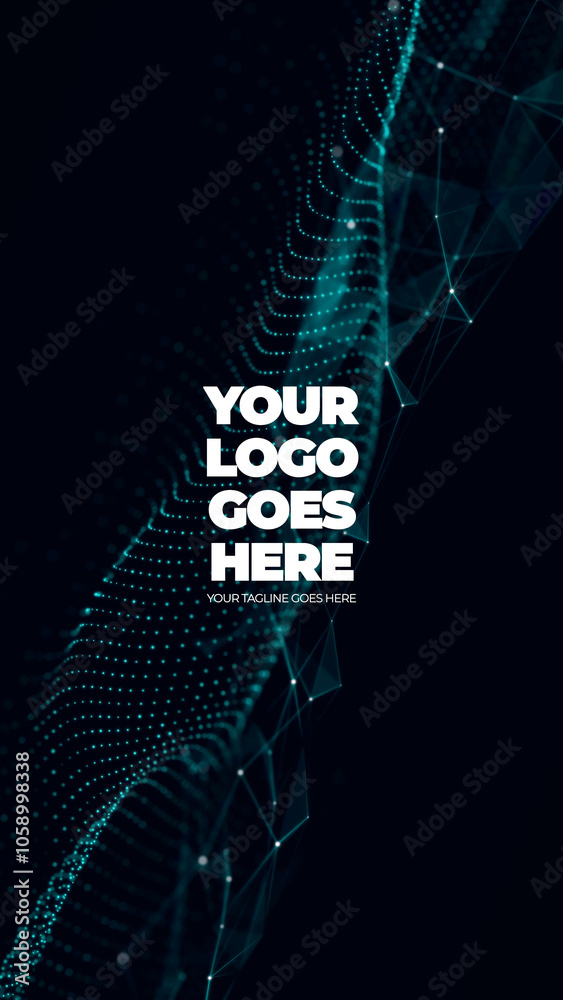 Looped Bouncing Logo Screensaver Vertical Stories Stock Template ...