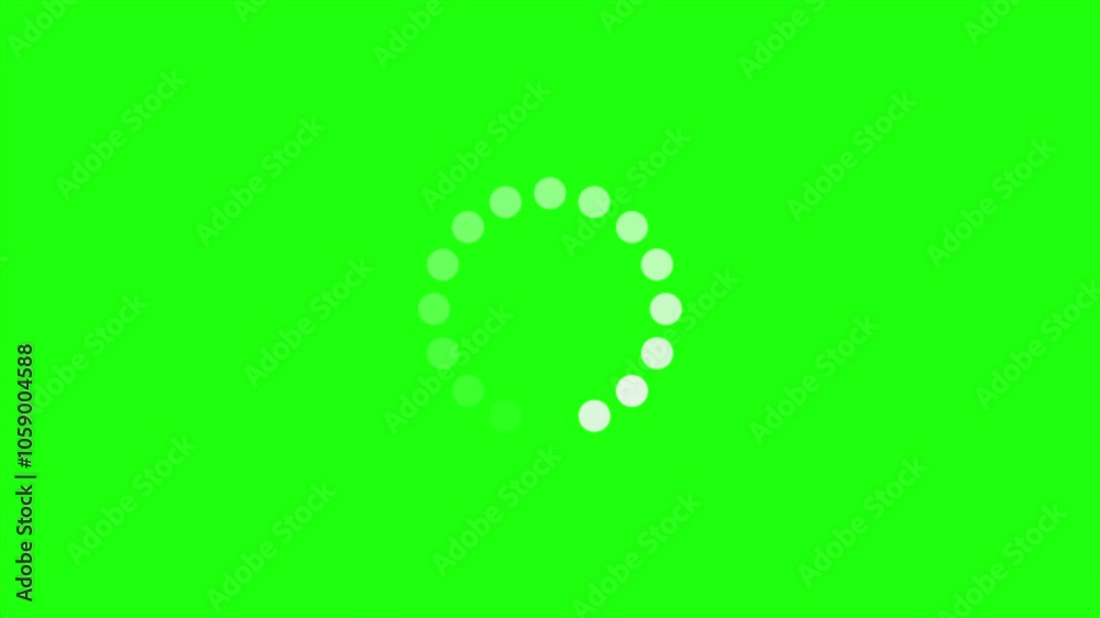 Loading circle animation. Round loading animation. White gradient dotted round loading. Loading ...