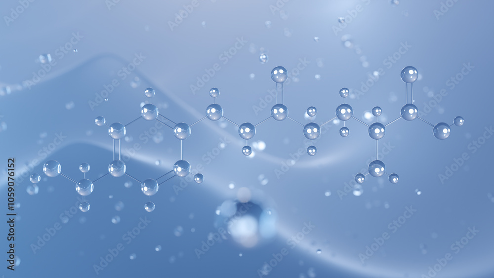 agaritine molecular structure, 3d model molecule, hydrazine-derivative ...