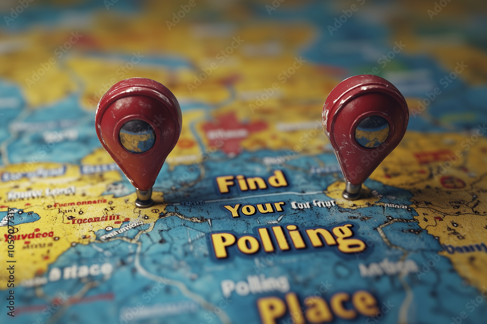Animated sequence of polling locations popping up across the country ...