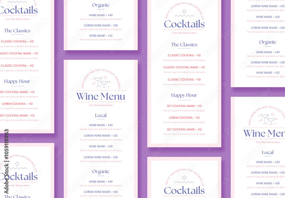 Elegant DL Menu Layout Stock Template | Adobe Stock