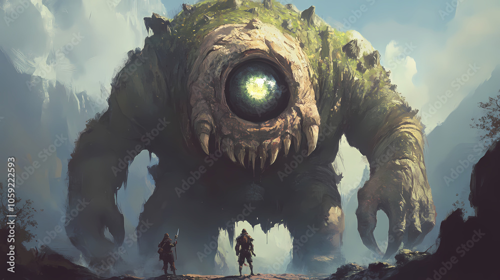 Photo & Art Print evolution of a cyclops, one-eyed giant, growth stages ...