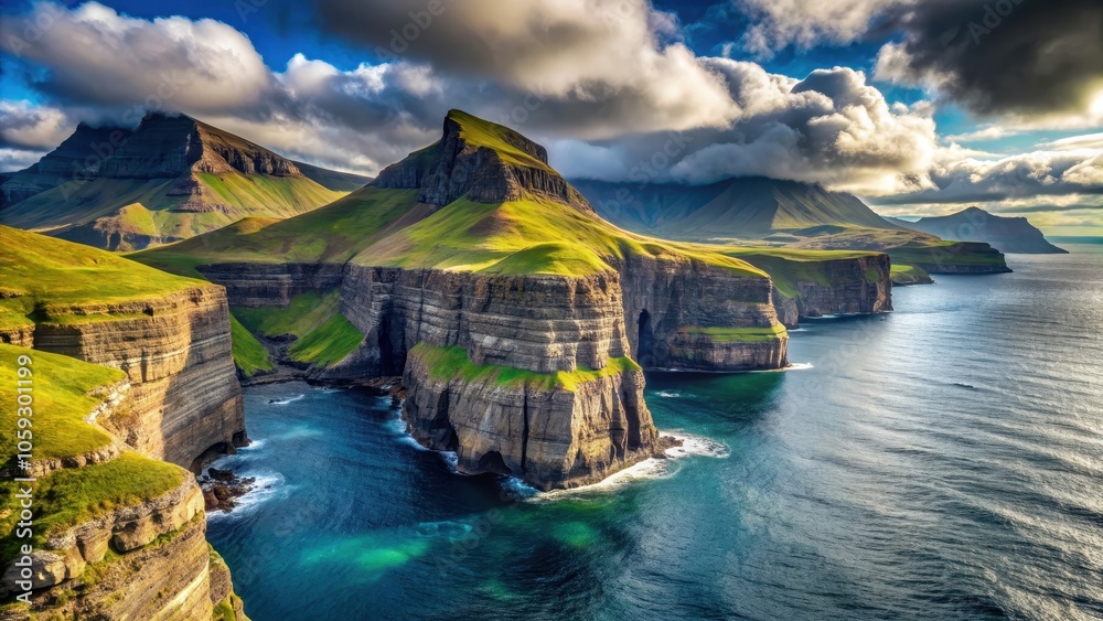 Rugged cliffs and dramatic ocean views in the untouched beauty of the ...