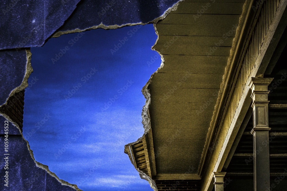 Surreal Torn Paper Transition Animation on Green Background for ...