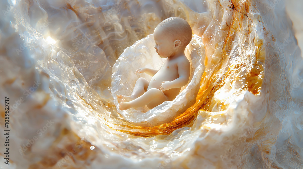 Developing Fetus in Womb Symbol of Life and Growth Stock Photo | Adobe ...