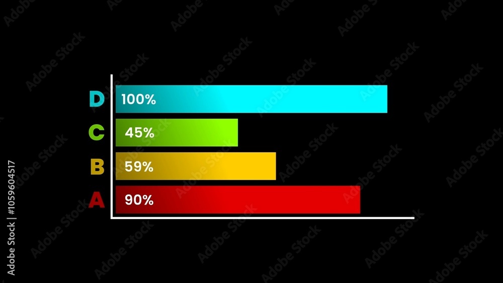 Percentage Horizontal Bar Graph Infographic Stock Template | Adobe Stock