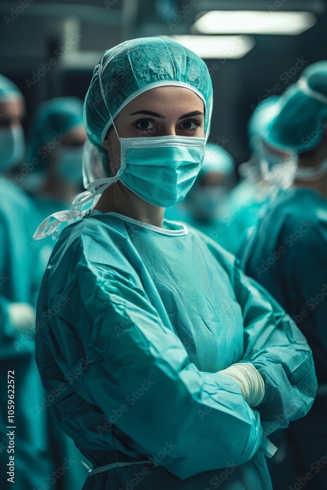 Smiling surgeon woman in surgical operating room, talented doctor ...