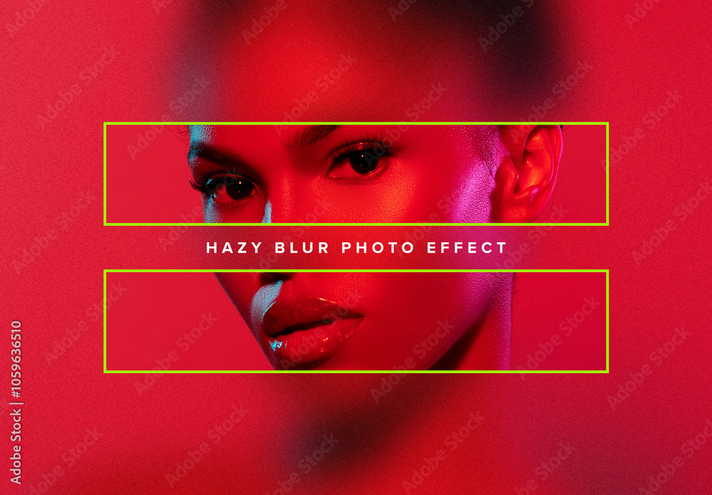 Soft Haze Image Effect Mockup Stock Template | Adobe Stock