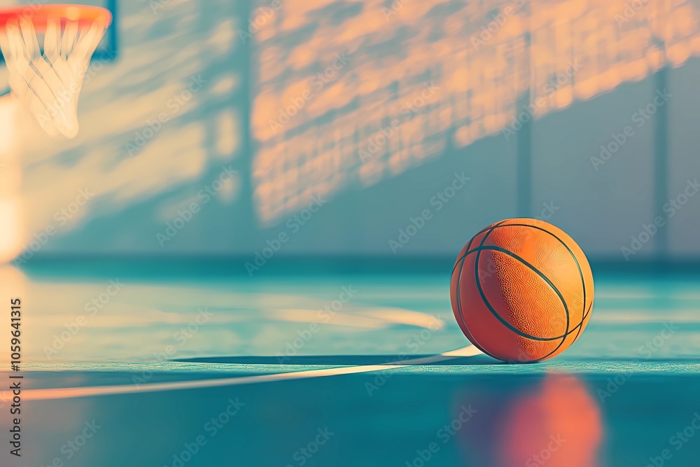 Basketball-themed backdrop , with rich colors and subtle shading, ideal ...