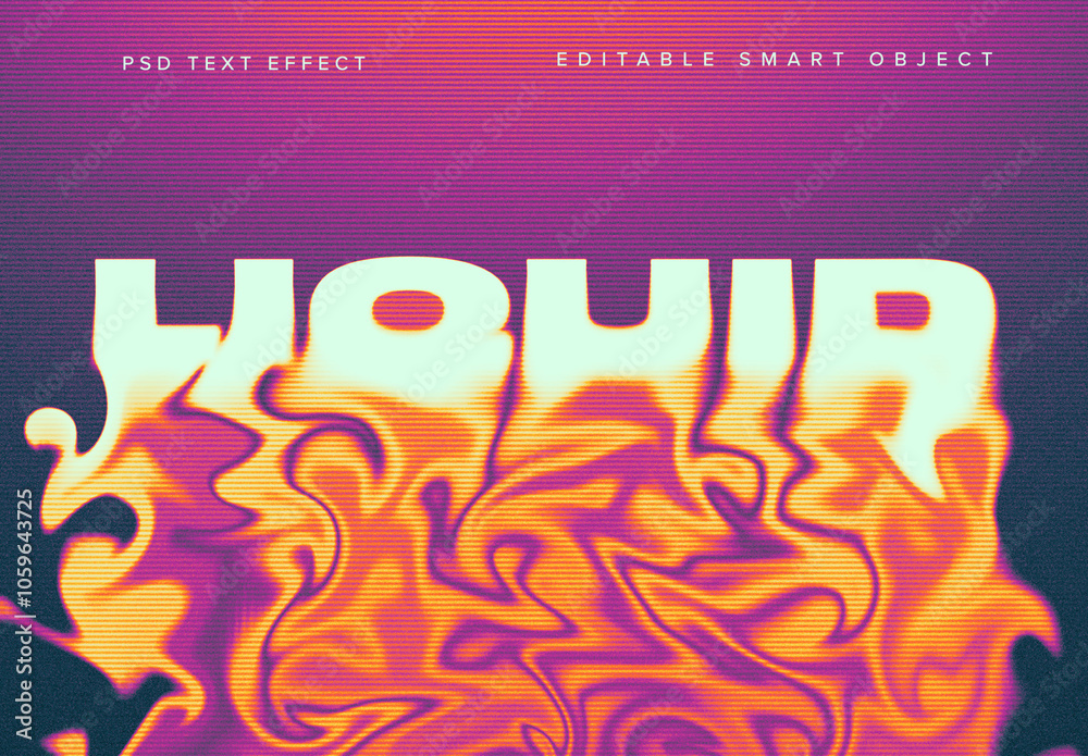 Liquid Text Effect Mockup Stock Template | Adobe Stock