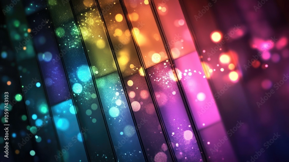 Digital streaming channels on vibrant background, web and TV video ...