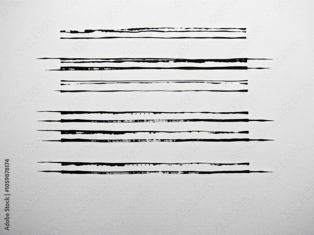 grungy monochrome abstract art background with black straight lines on ...