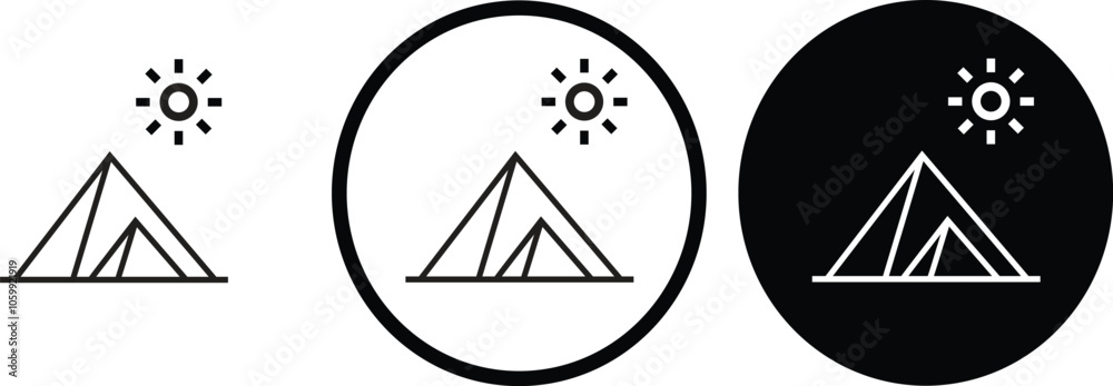 icon Cairo black outline for web site design and mobile dark mode apps ...
