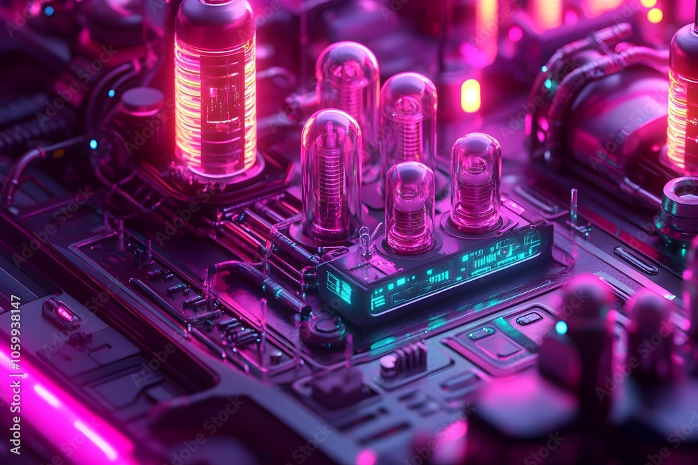 Hyper detailed CG of an intelligent biotech device with intricate ...