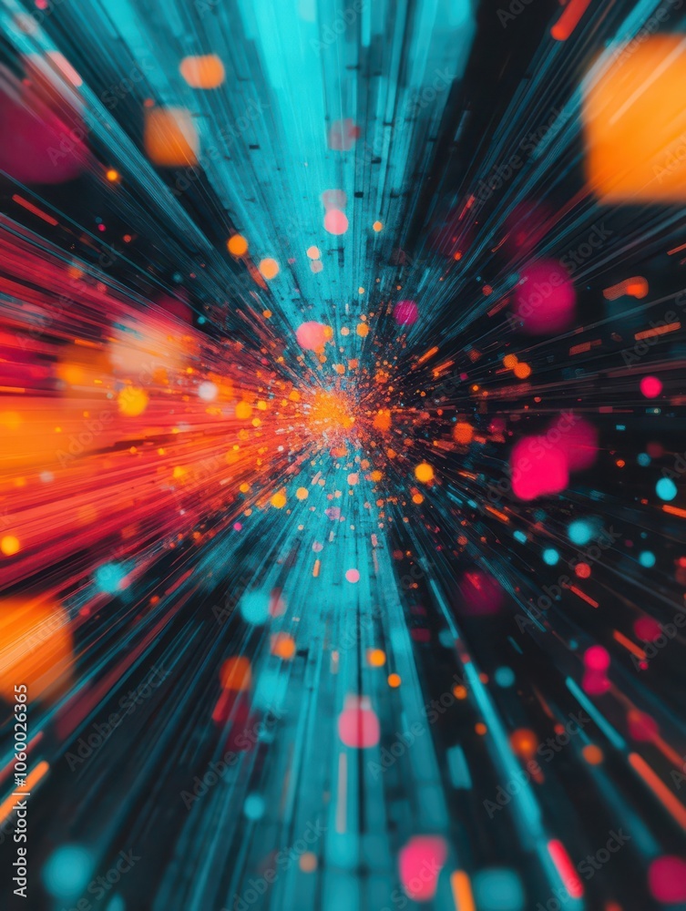 Vibrant Abstract Data Flow Visualization with Dynamic Nodes and ...