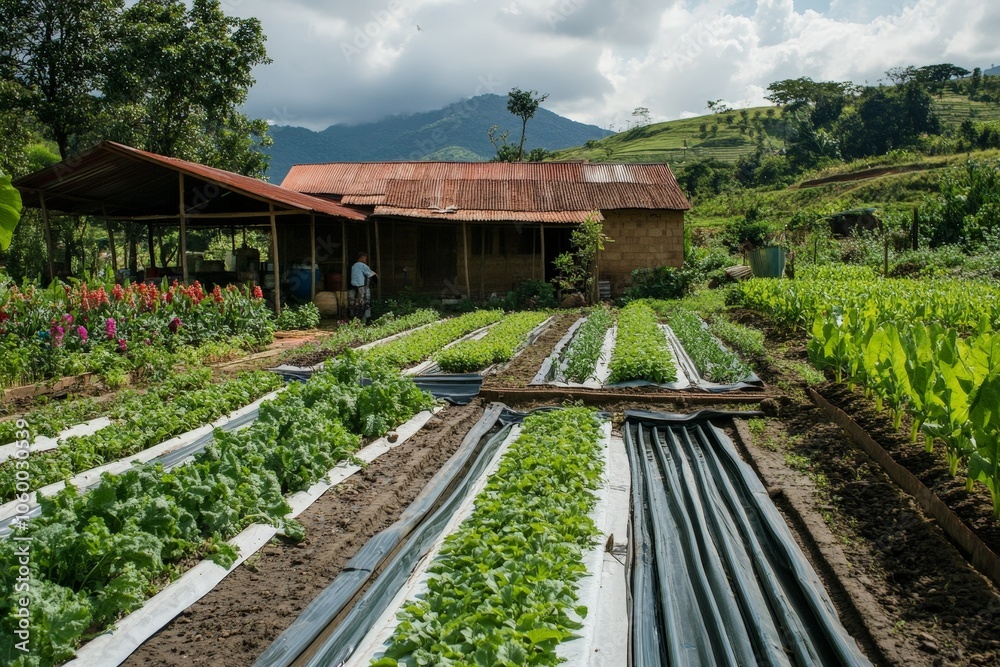 Organic farmers using rainwater harvesting systems to irrigate their ...