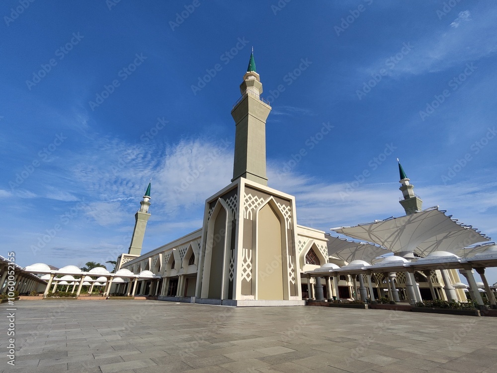 Madinatul Iman Mosque or Balikpapan Islamic Center Mosque with Middle ...