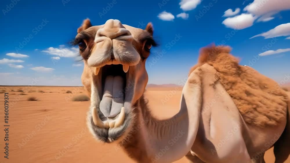 video of Camel is looking in camera and singing Відео Stock | Adobe Stock