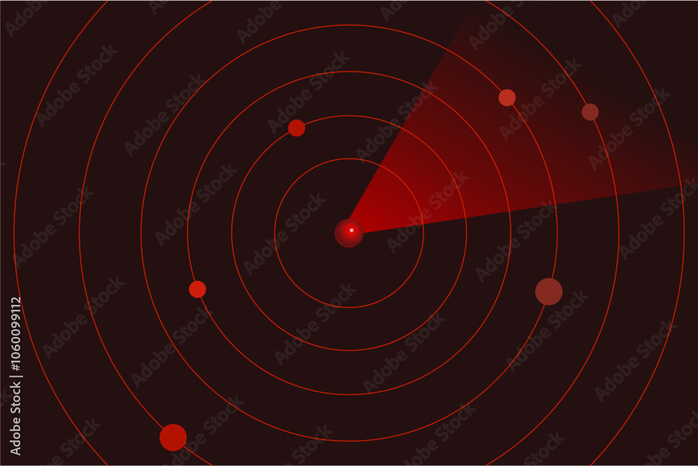 Vector radar screen. Futuristic HUD radar display. Sci-fi design ...