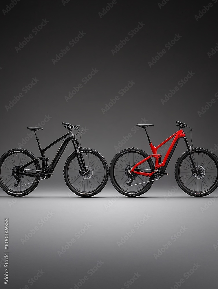 Side-by-side shots of mountain bikes, one high-end, one basic, prices ...