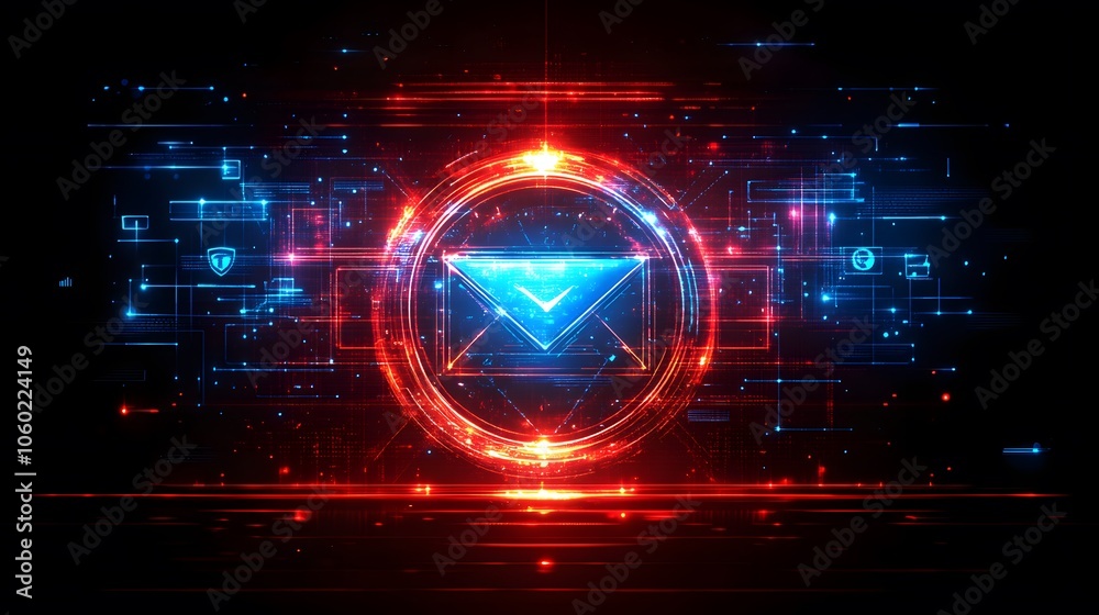 Smart digital marketing interface for online campaigns, icons for email ...