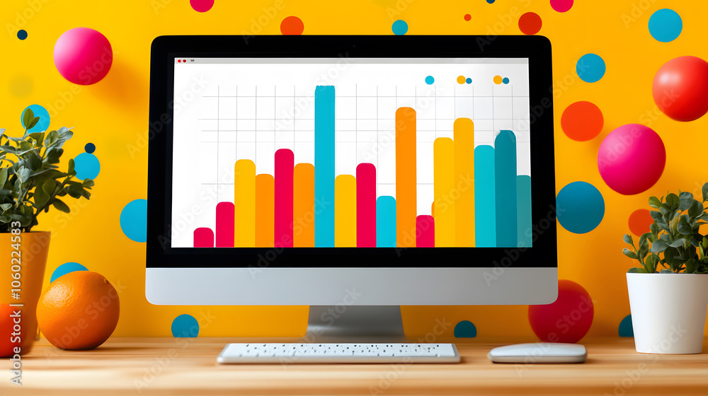 Desktop screen with app showing multichannel marketing analytics ...