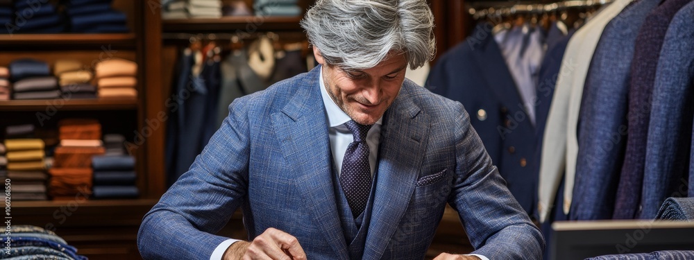 Tailoring Perfection: A Master Craftsman at Work.Concept of precision ...