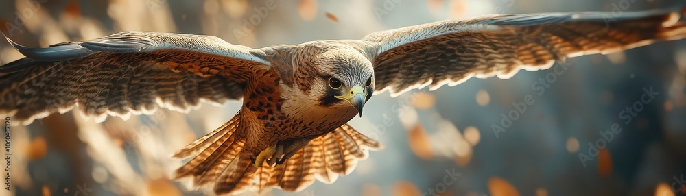 Falcon Hovering A falcon hovering in midair in slow motion, wings ...