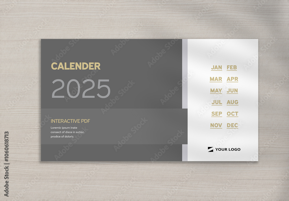 Corporate Interactive PDF Calendar 2025 Stock Template | Adobe Stock