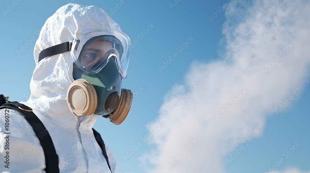 Futuristic Air Purification Hazmat Suit Worker Enhancing Urban Safety ...