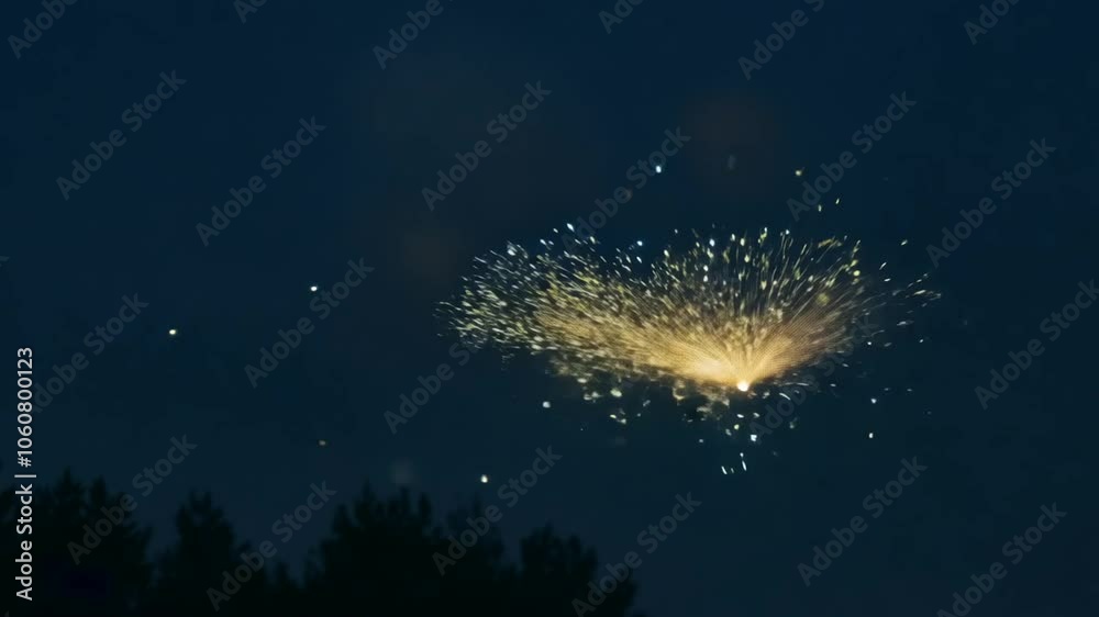 Night Looping Swarm Fireflies Isolated firefly insect no people texture ...