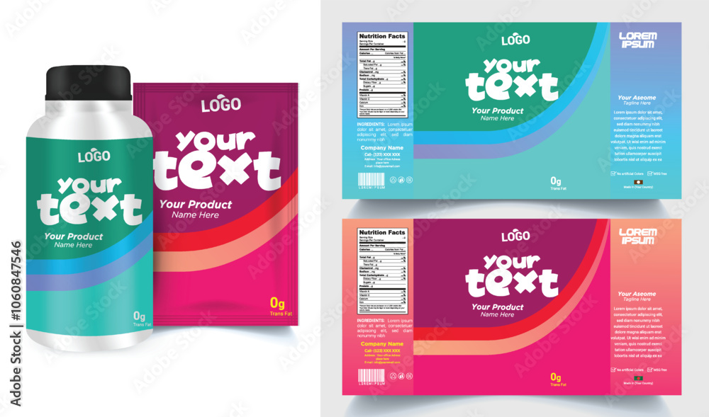 label design, soft drink bottle label design. Soda can vector. Energy ...