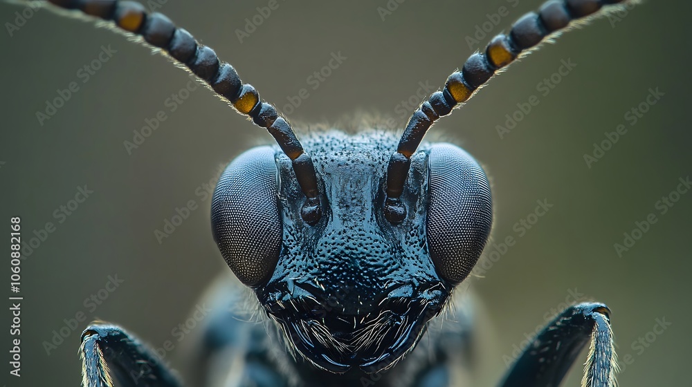 Magnified Insect: A Detailed Look at its Intricate Antennae and ...