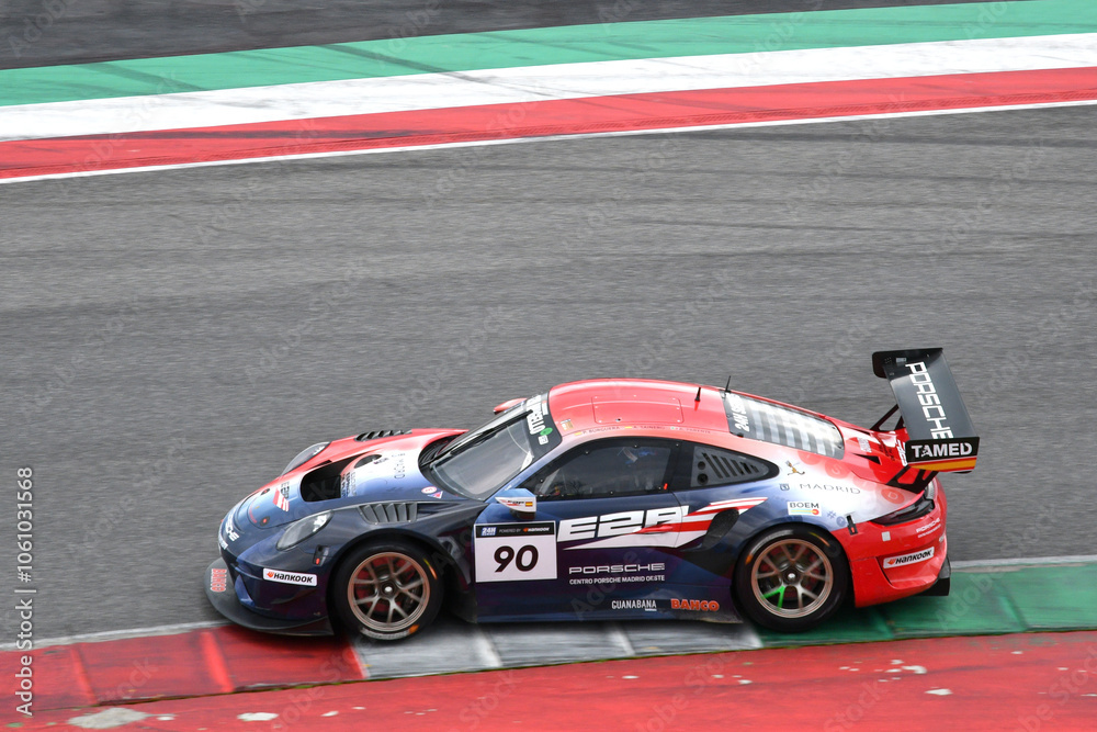 Scarperia, 23 March 2024 Italy: Porsche 911 GT3 R (991 II) of Team E2P ...