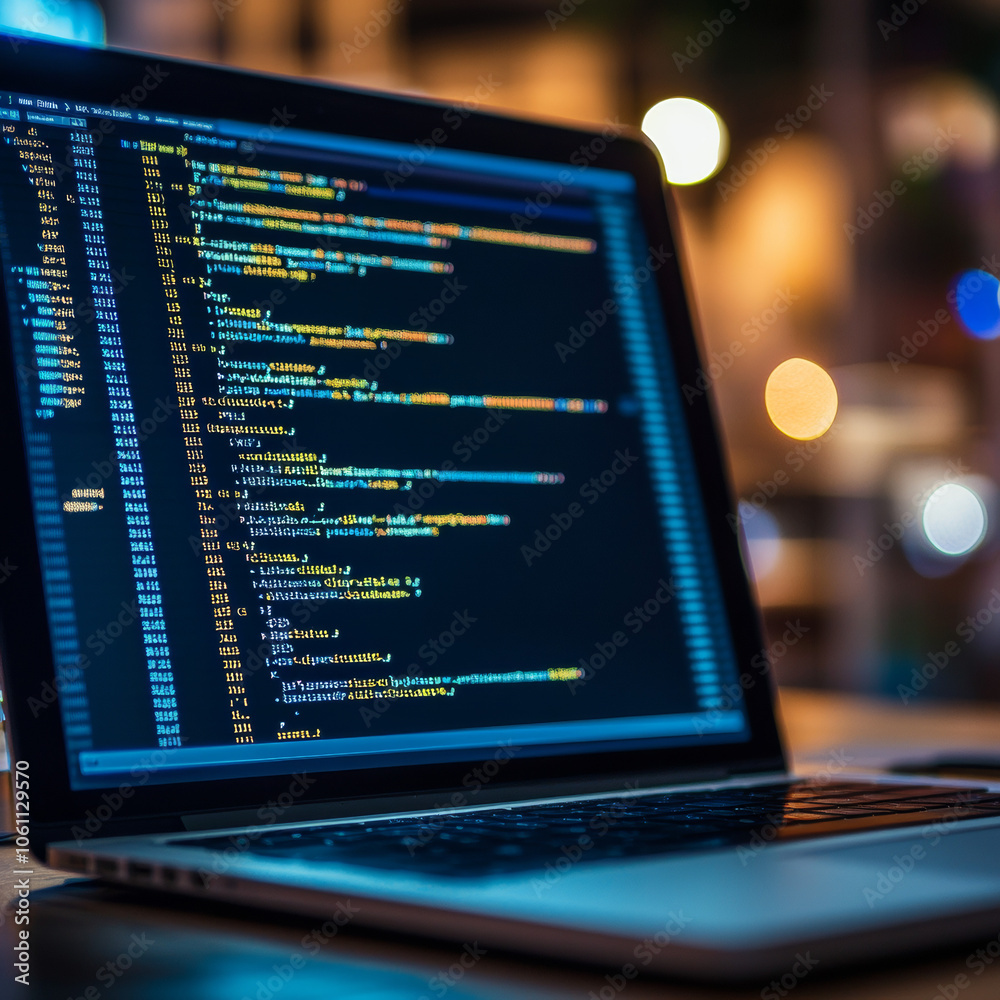 Software, web development, programming concept. Abstract Programming language and program code ...