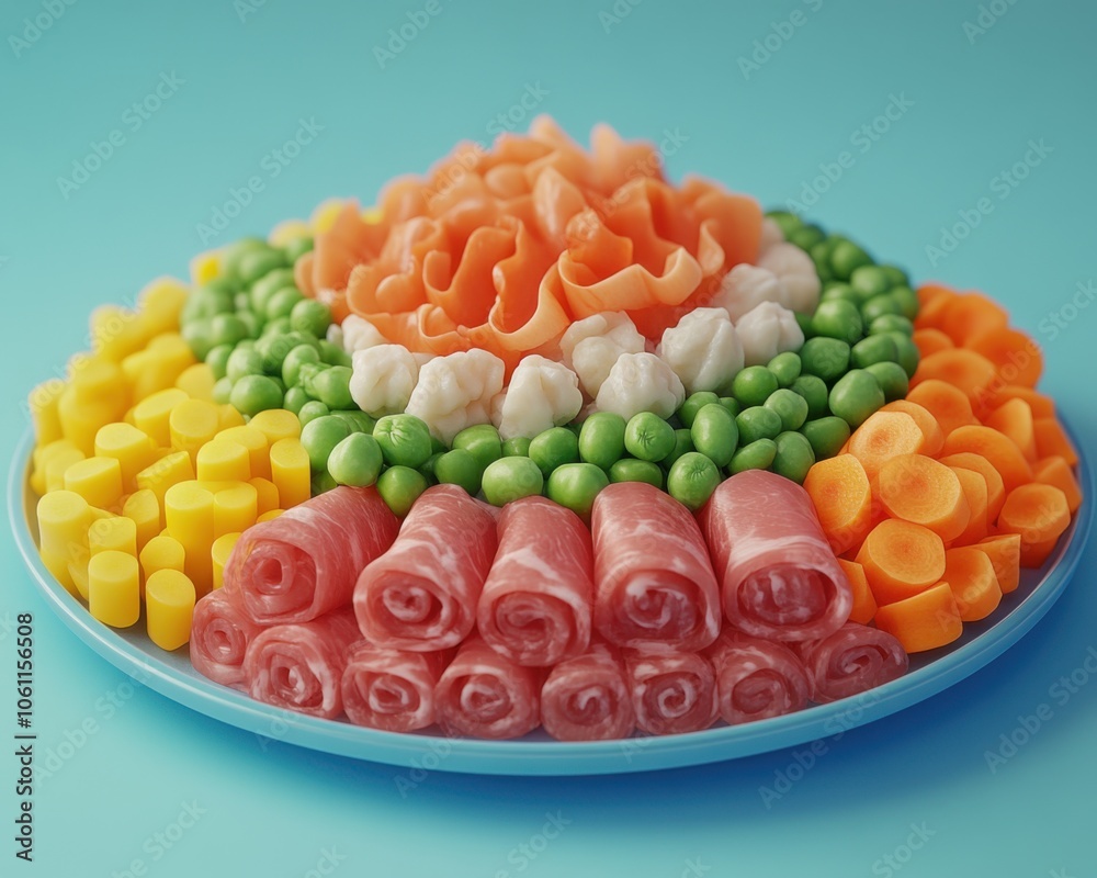 Healthy Eating Plate with Lean Protein and Vegetables A Visual Guide to ...