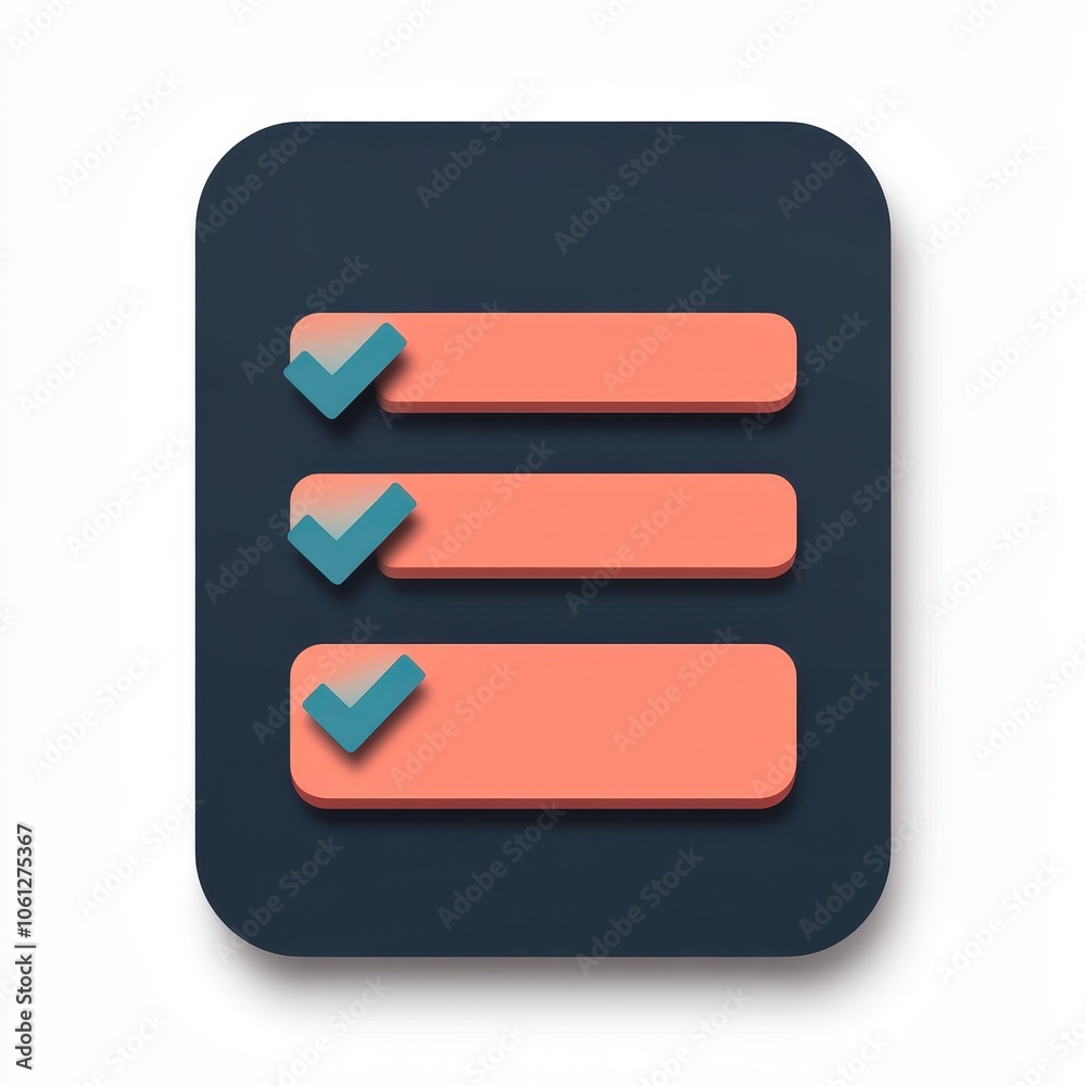 This image features a simple and modern app icon concept for a to-do ...